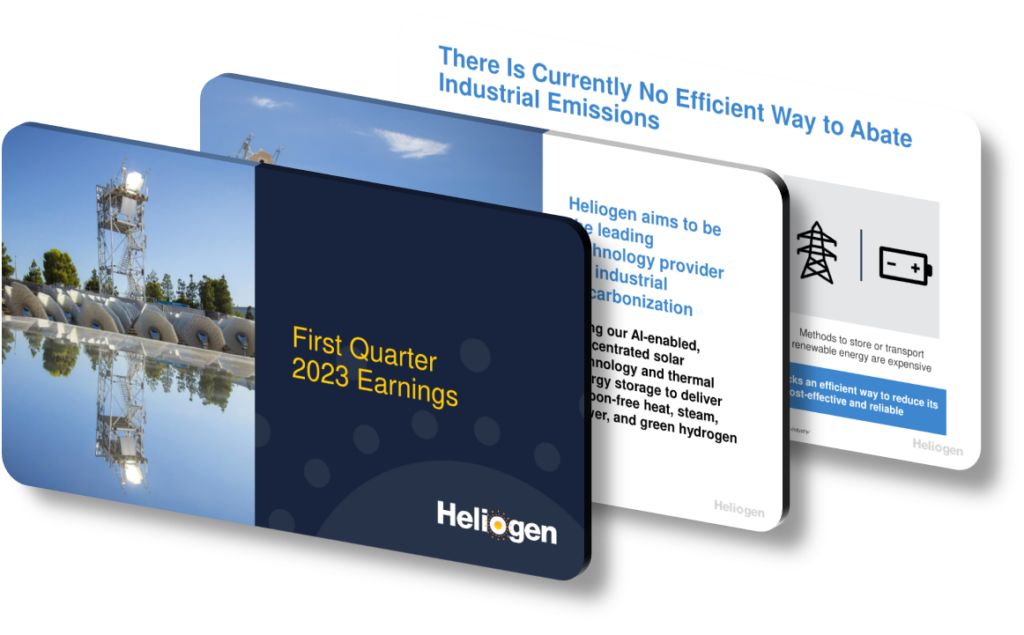 Heliogen's 2023 Presentation: Decarbonization Strategies Highlighted | SlideGenius
