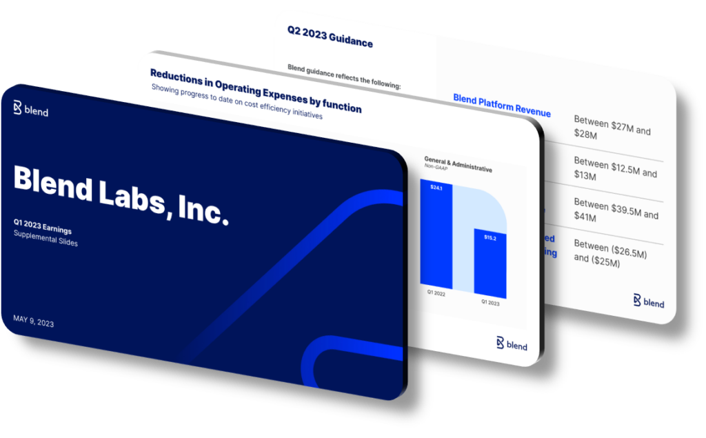 What Design Techniques Did Blend Labs Use to Communicate Q1 2023 ...