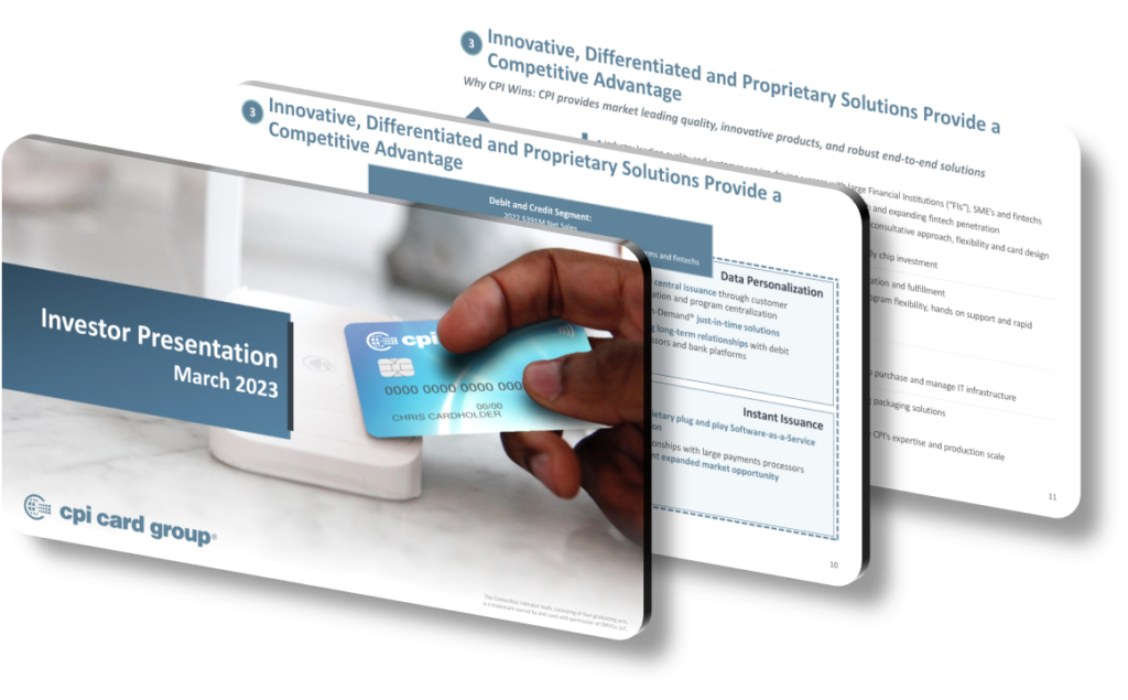 Effective Presentation Design: CPI Card Group's Key Solutions | SlideGenius