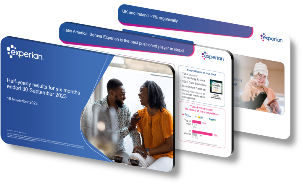 Experian's Effective Presentation Design for Key Financial Insights ...