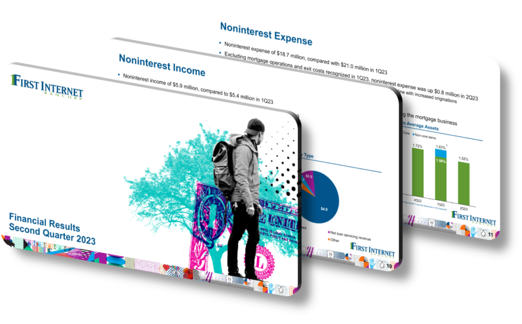 Q2 2023 Presentation Design: Key Insights by First Internet Bancorp | SlideGenius