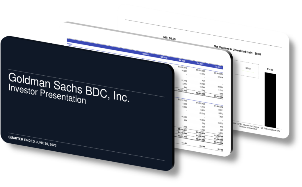 Goldman Sachs BDC Q2 2023 Strategy Insights | SlideGenius