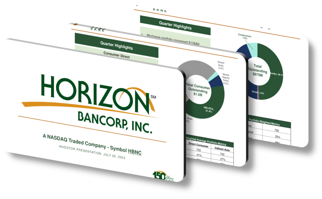 Effective Presentation Design: Key Insights from Horizon Bancorp's Q2 2023