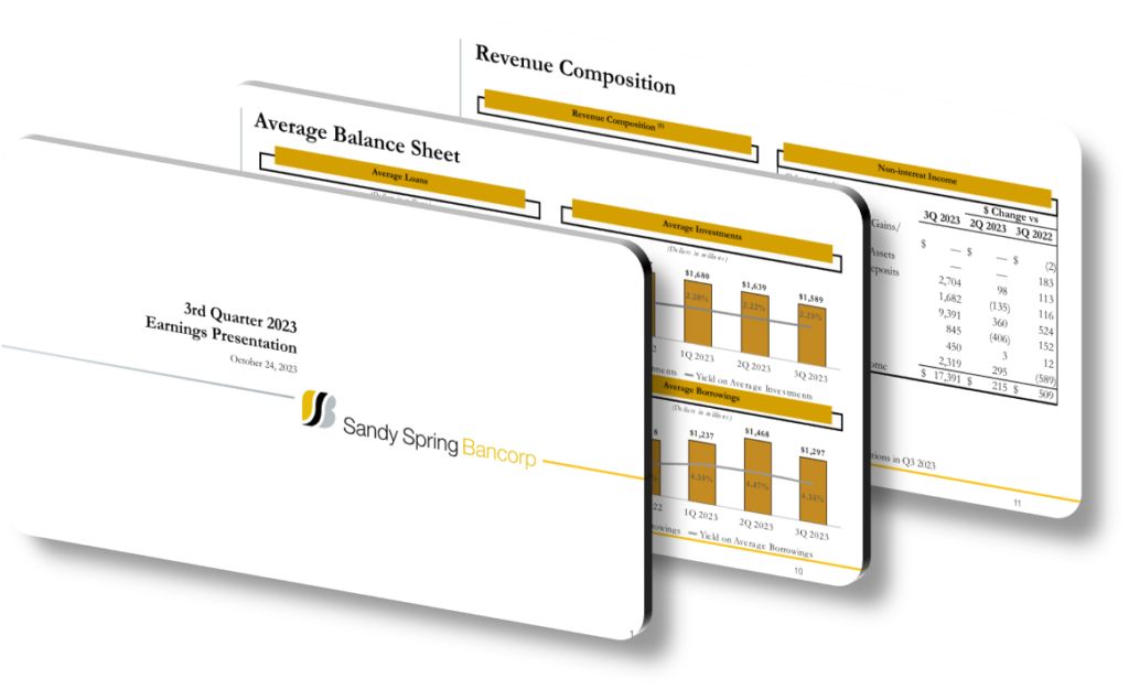 Q3 2023 Design Showcase: Sandy Spring Bancorp's Financial Resilience ...