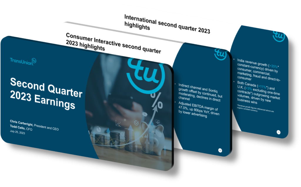TransUnion Q2 2023 Presentation Design: Key Insights Standout | SlideGenius