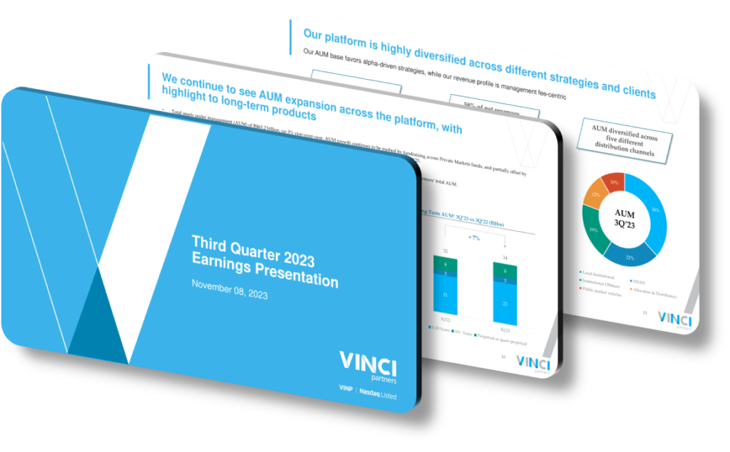 Effective Q3 2023 Vinci Partners Presentation Design - SlideGenius