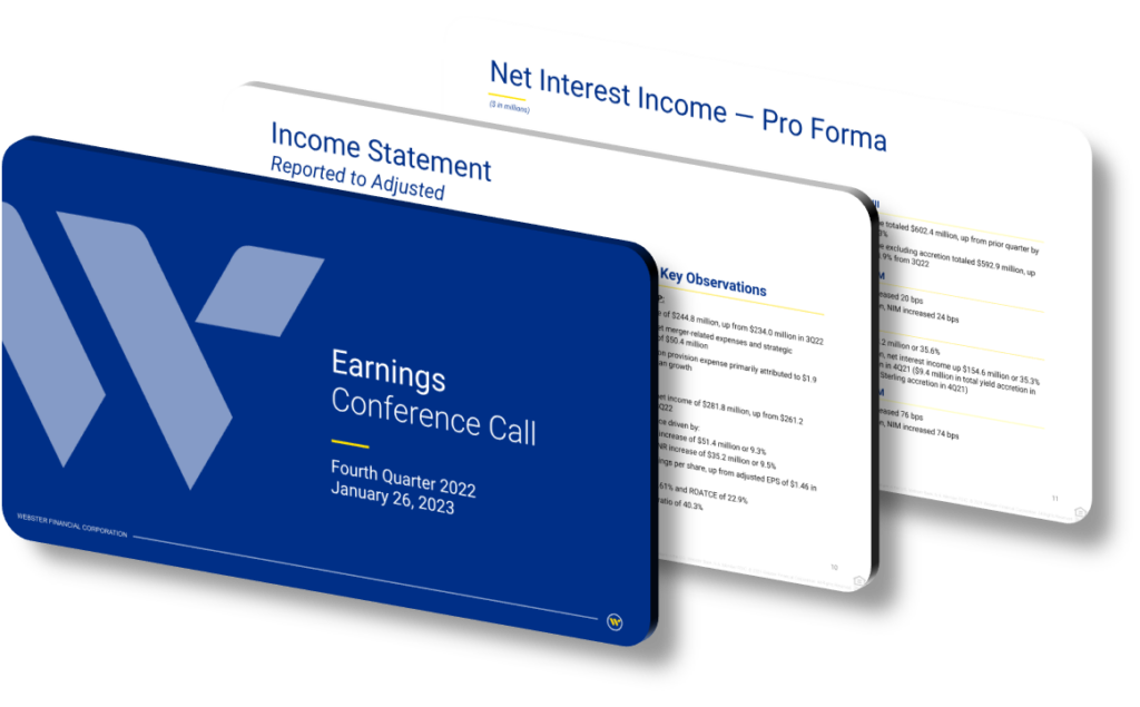 Webster Financial's Effective Presentation Design - SlideGenius