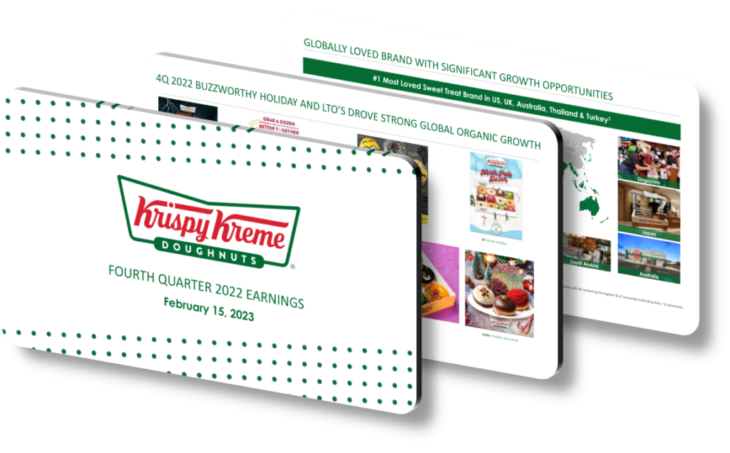 2022 Krispy Kreme Earnings Presentation Design Highlights | SlideGenius