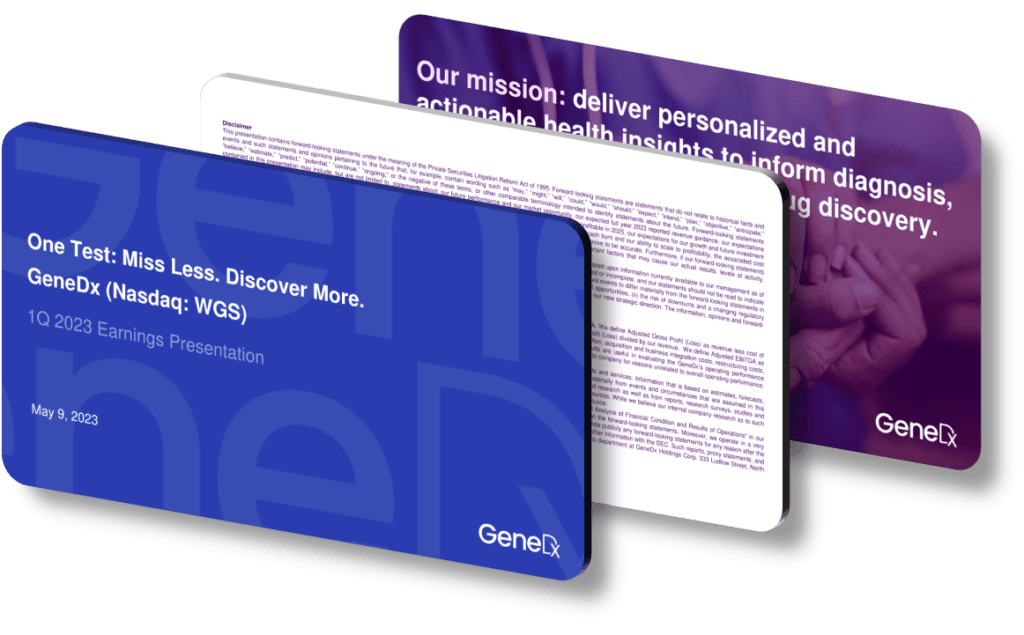 1Q 2023 GeneDx Presentation Design: Unveiling Strategic Insights ...