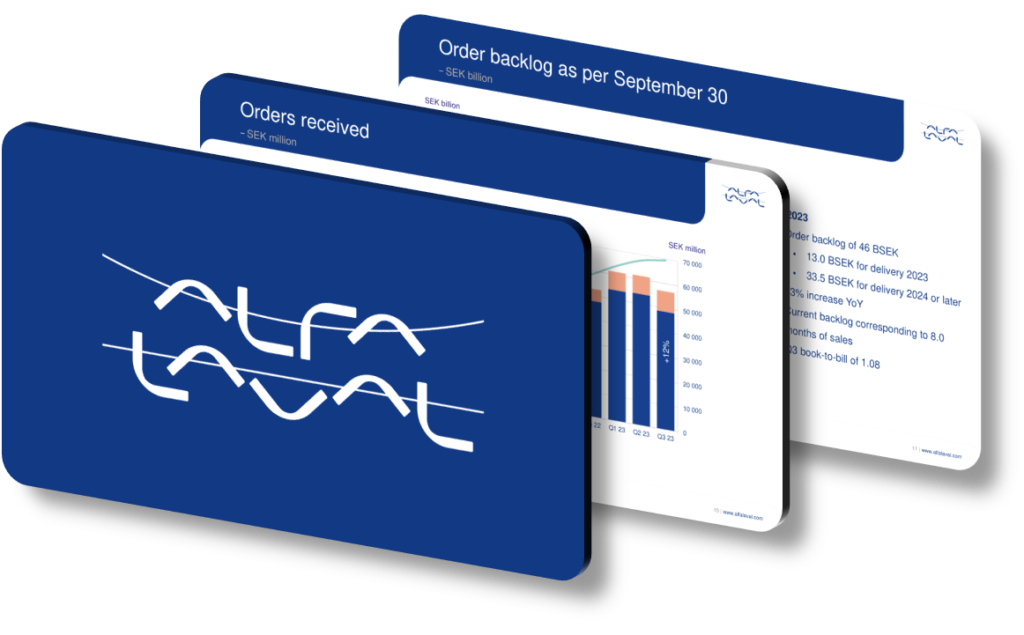 Effective Q3 2023 Alfa Laval Presentation Design Insights | SlideGenius