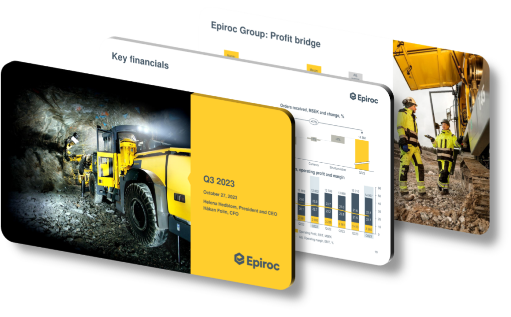 Epiroc Q3 2023 Mining Innovation Presentation Key Design Elements ...