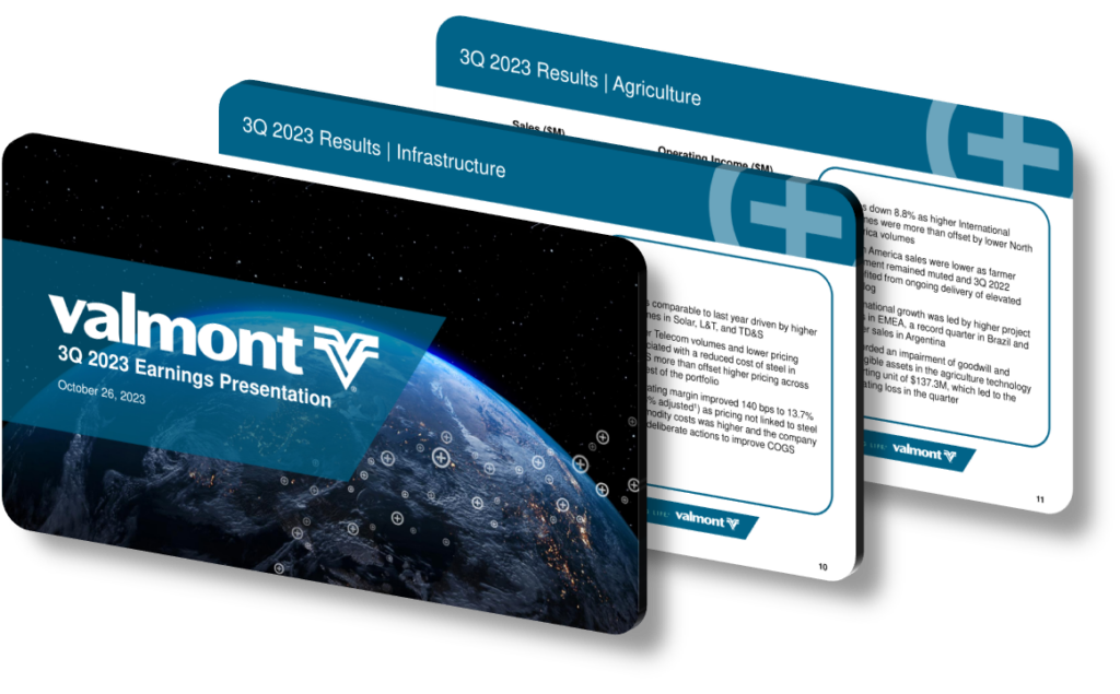 3Q 2023 Valmont Industries Presentation: Excellence in Design & Key ...