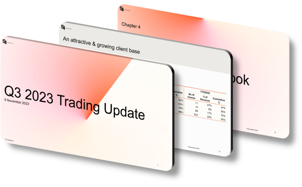 S4 Capital's 1Q3 2023 Trading Update: Key Highlights by SlideGenius