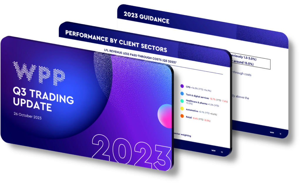 Exceptional Q3 2023 WPP Trading Update Presentation Design | SlideGenius