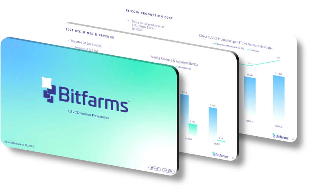 Bitfarms Q4 2022 Presentation: Strategic Growth & Efficiency - SlideGenius