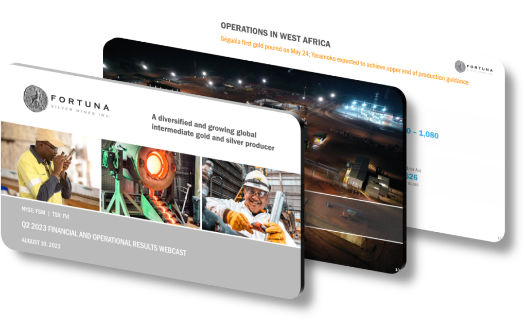 Fortuna Silver Mines' Q2 2023 Presentation Design Highlights | SlideGenius