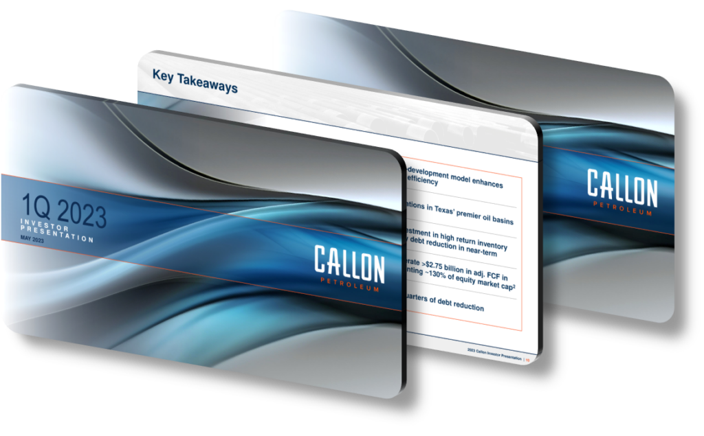 Callon Q1 2023 Presentation Design: Unveiling Strategic Growth ...