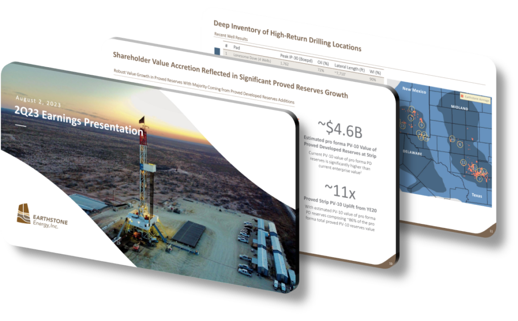 2Q23 Earthstone Energy Presentation Design: Strategic Growth Highlights ...
