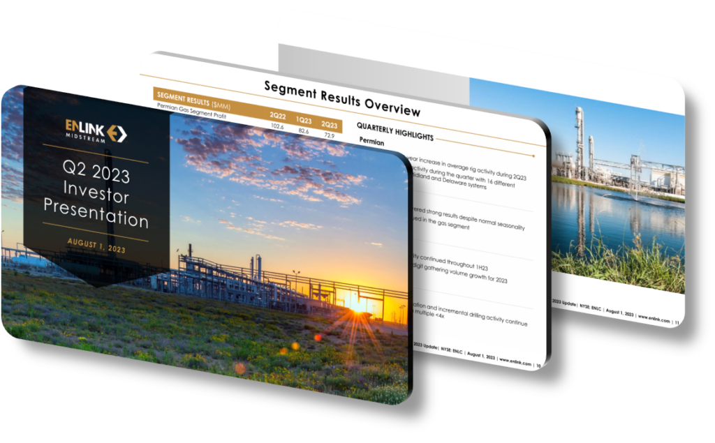 Q2 2023 Energy Innovation: EnLink Midstream's Presentation Design | SlideGenius
