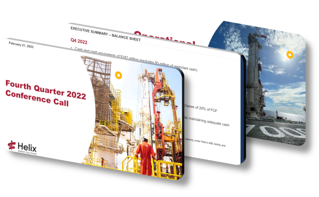 Helix Energy Solutions' Presentation Design: Key Energy Transition ...