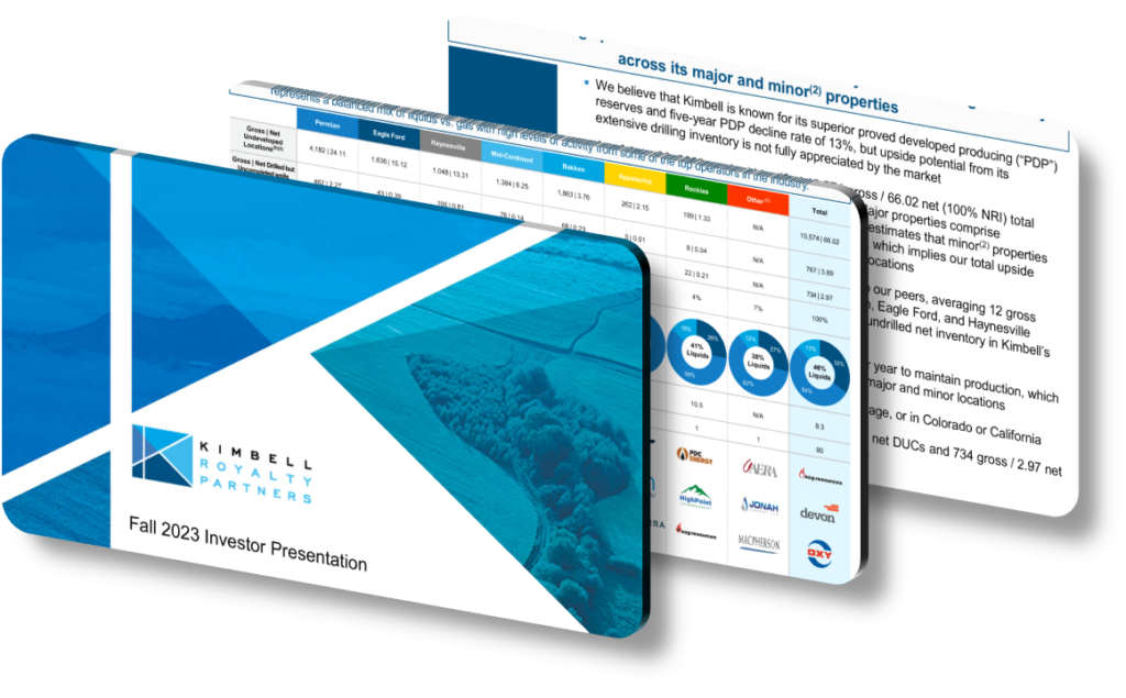 Kimbell Royalty Partners: Exceptional Presentation Design for Key ...