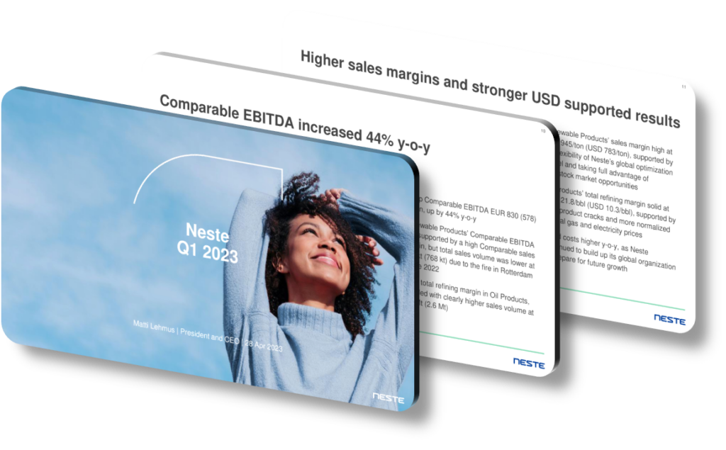 Q1 2023 Success Highlight: Neste's Effective Presentation Design ...