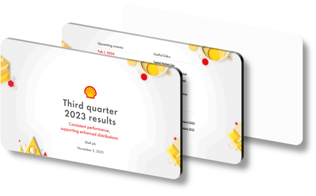 Shell's Q3 2023 Presentation Design: Key Information Highlight ...