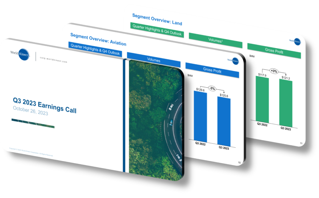 Effective Presentation Design: World Kinect's Q3 2023 Key Info ...