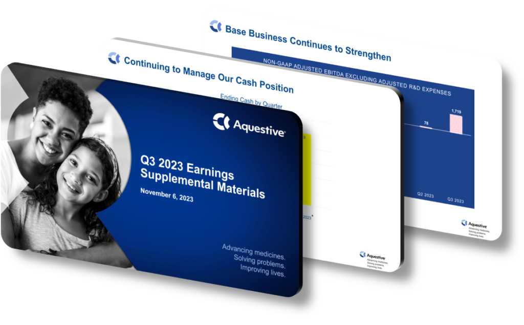Effective Q3 2023 Presentation Design: Aquestive Therapeutics' Key ...