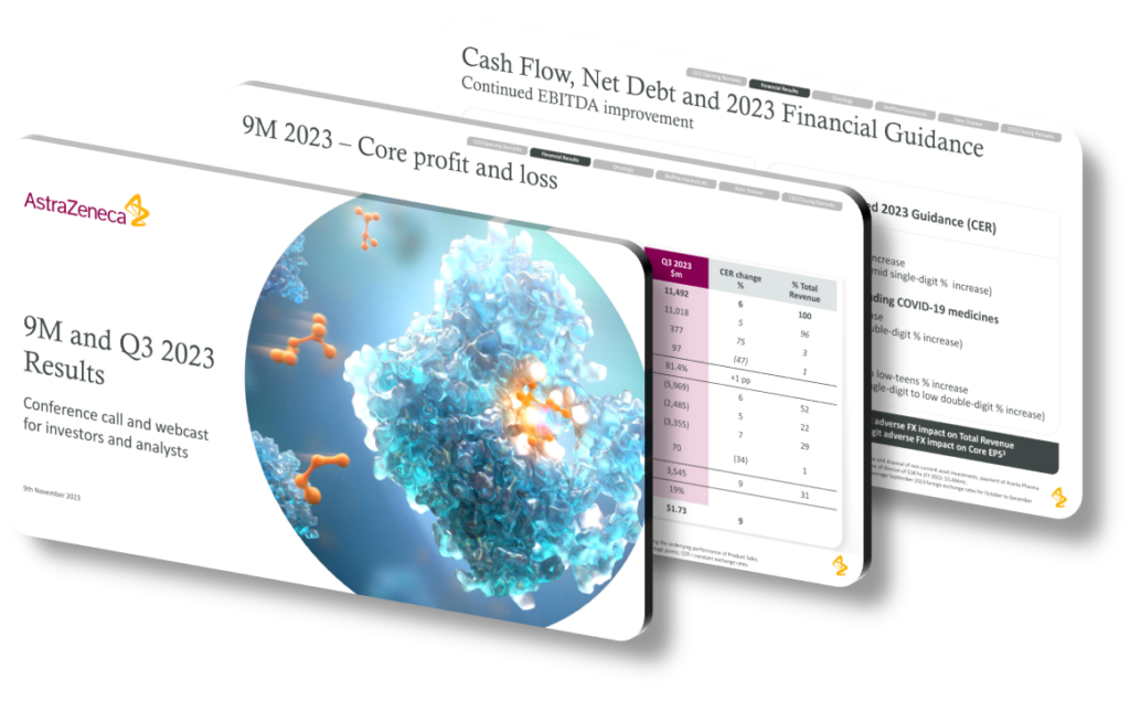 AstraZeneca's 9M & Q3 2023 Presentation: Key Growth Areas Highlighted | SlideGenius