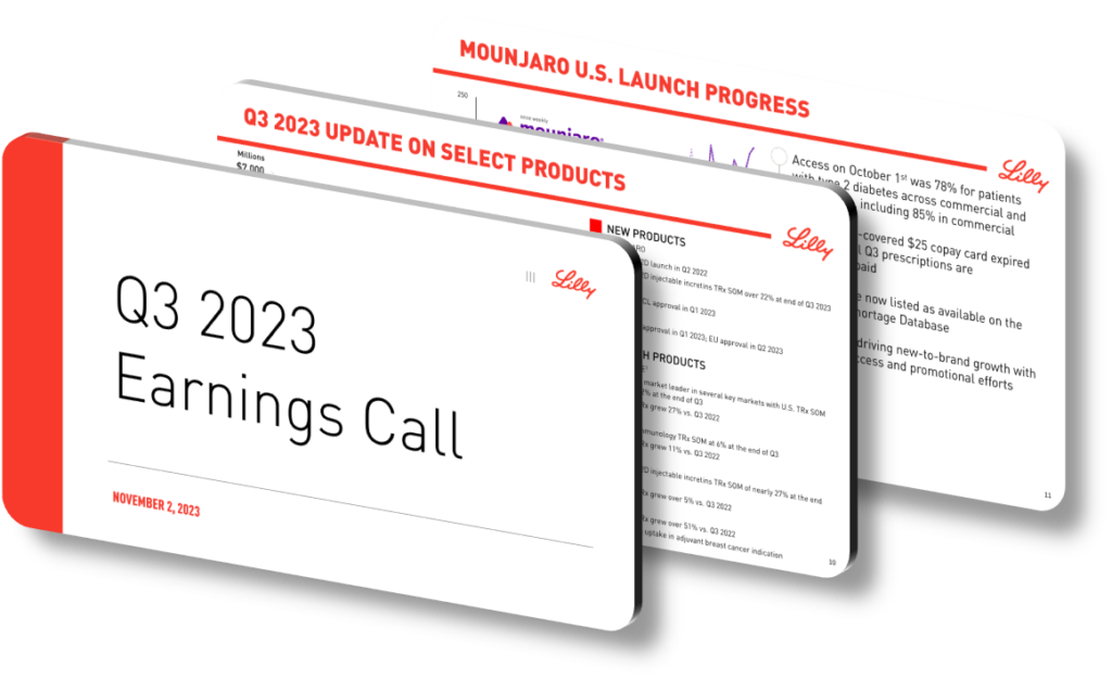 Eli Lilly's Q3 2023 Presentation Design: Key Achievements Highlight ...