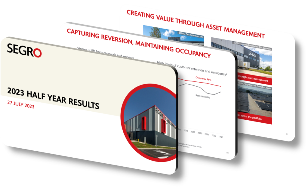 SEGRO's 2023 Financial Insights: Presentation Design - SlideGenius