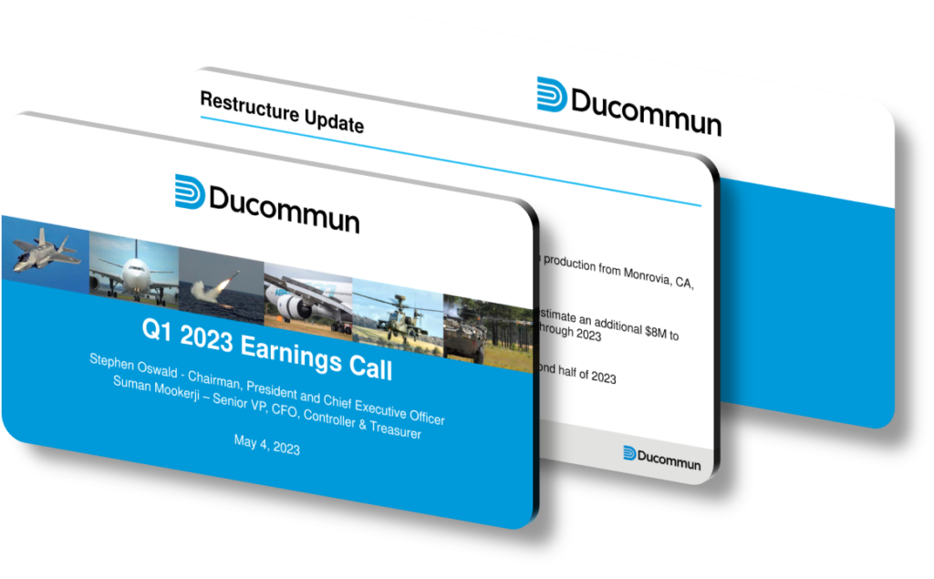 What Makes Ducommun's Q1 2023 Presentation Design Effective in ...