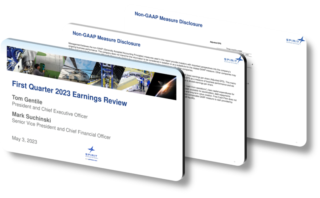 What Key Design Elements Did Spirit AeroSystems Use to Present Q1 2023 ...