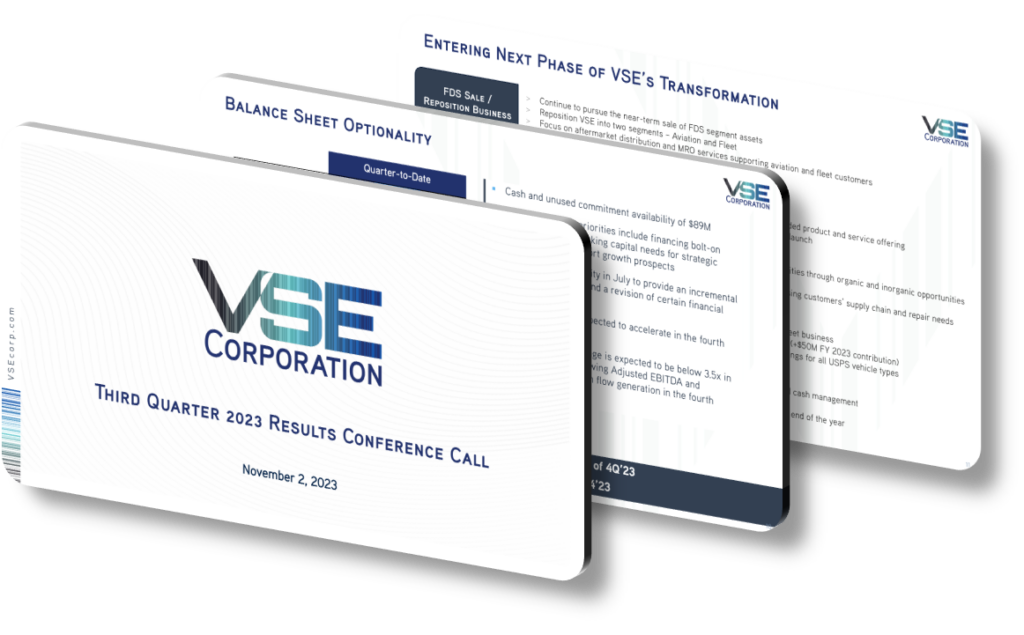 VSE Corporation Q3 2023 Presentation: Highlighting Growth | SlideGenius