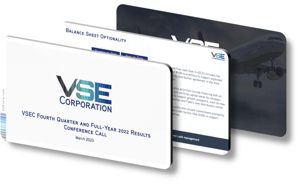 VSE Corporation 2022 Results Presentation Design Insights | SlideGenius