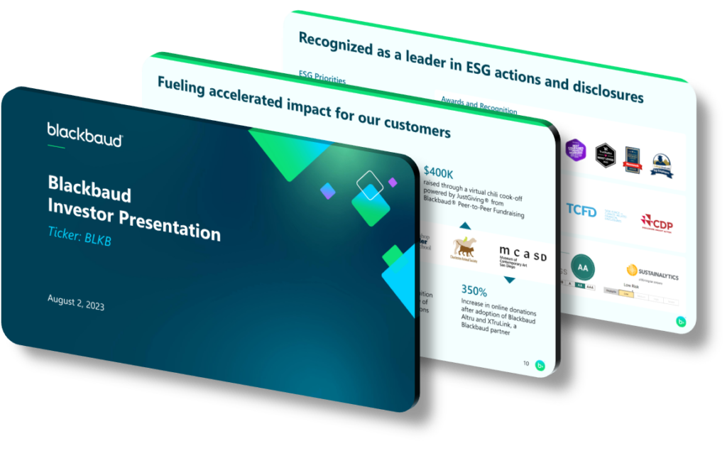 Blackbaud's Unique Presentation Design for Software Solutions | SlideGenius