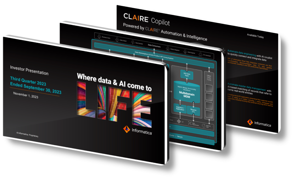 Informatica Q3 2023 Presentation: Key Data Management Innovations ...