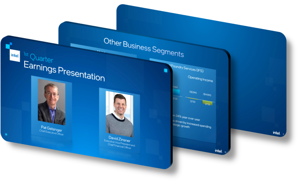 Intel Q1 Presentation Design: Strategic Progress Communication ...