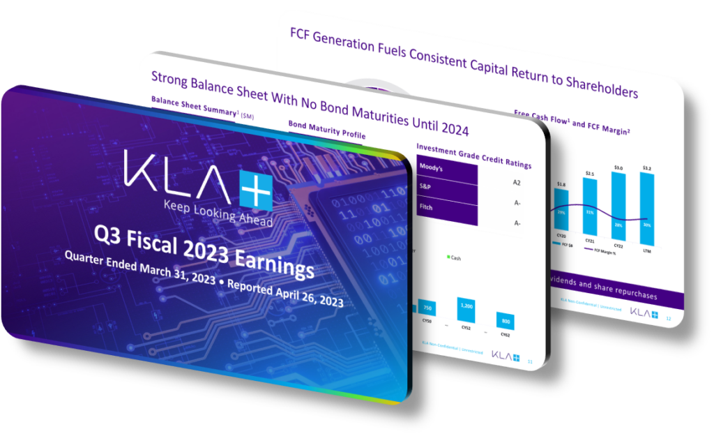 Q3 2023 KLA Presentation: Showcasing Semiconductor Market Leadership | SlideGenius