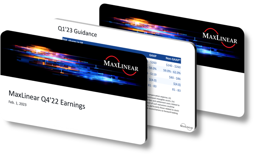 Effective Q4 2022 Presentation Design: MaxLinear's Key Data Highlights | SlideGenius