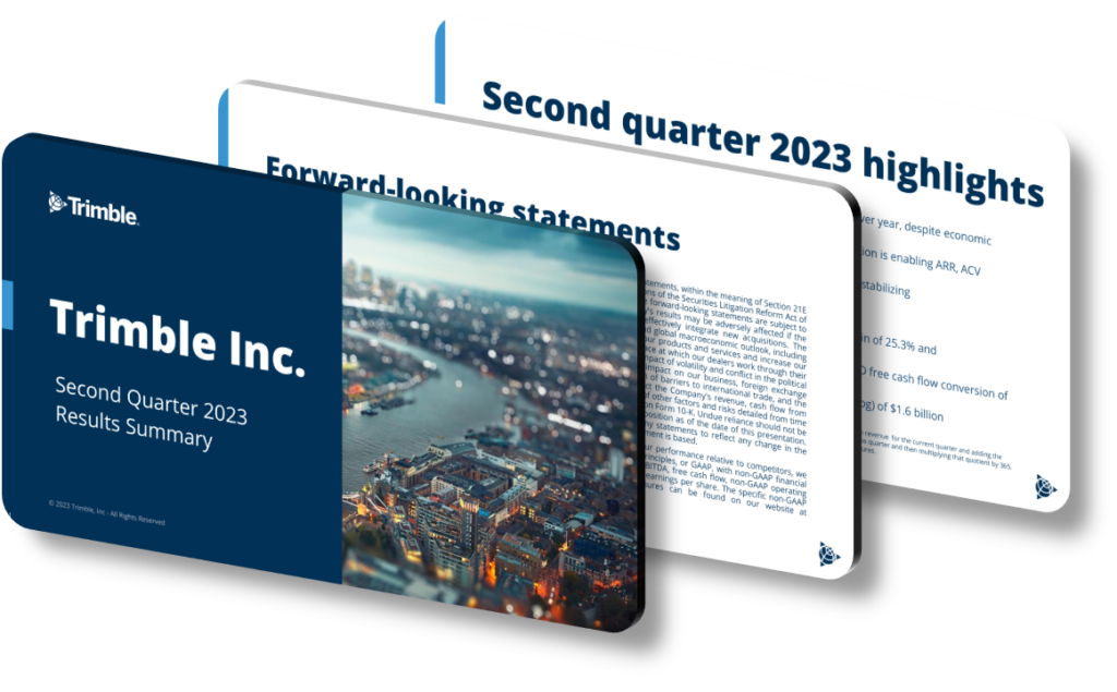 Q2 2023 Performance Insights: Trimble's Presentation Design - SlideGenius