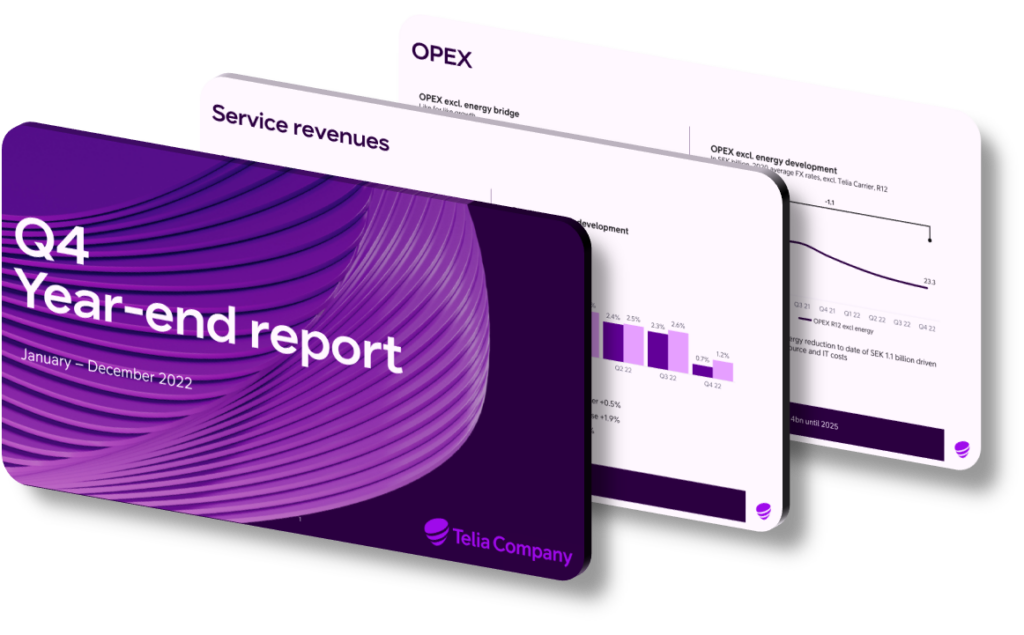 Effective Presentation Design: Insights from Telia's Q4 2022 Report ...