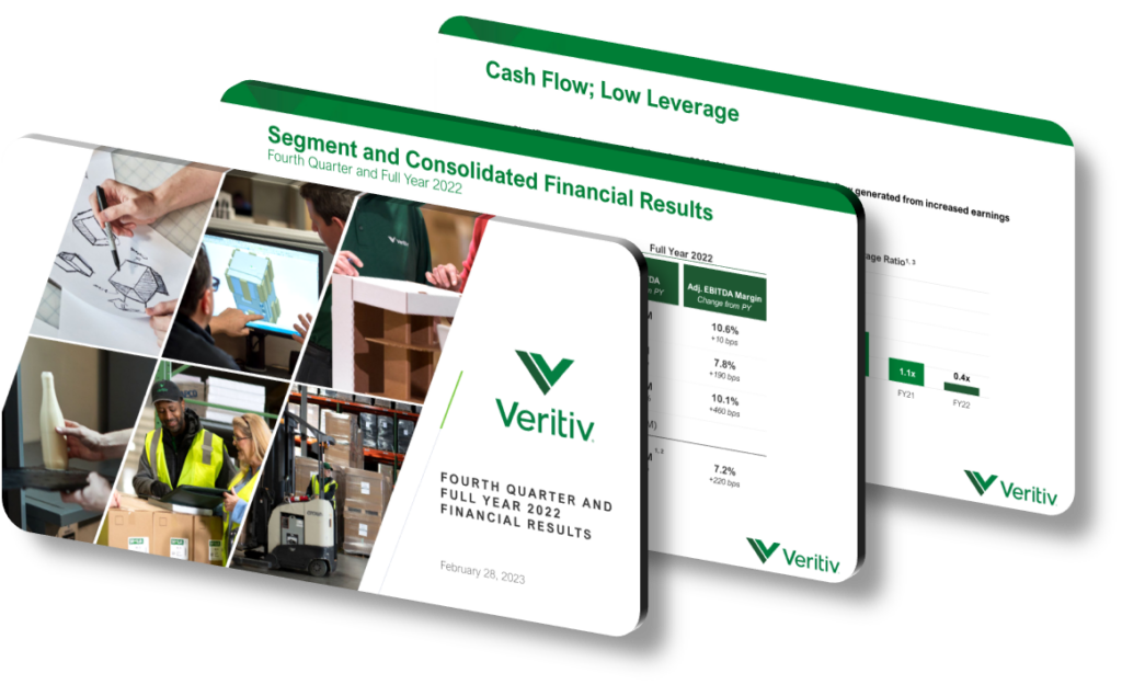 Veritiv's 2022 Financial Success through Presentation Design | SlideGenius